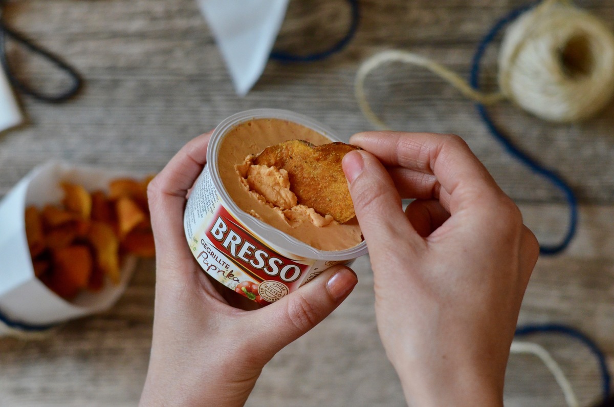 Barbecue à la BRESSO: Süßkartoffelchips mit Frischkäse-Dip – Graziellas ...