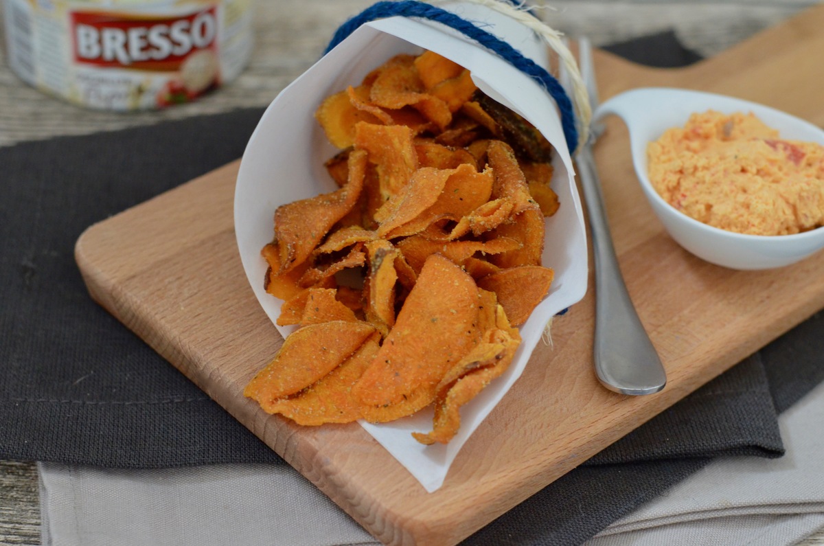Barbecue à la BRESSO: Süßkartoffelchips mit Frischkäse-Dip – Graziellas ...
